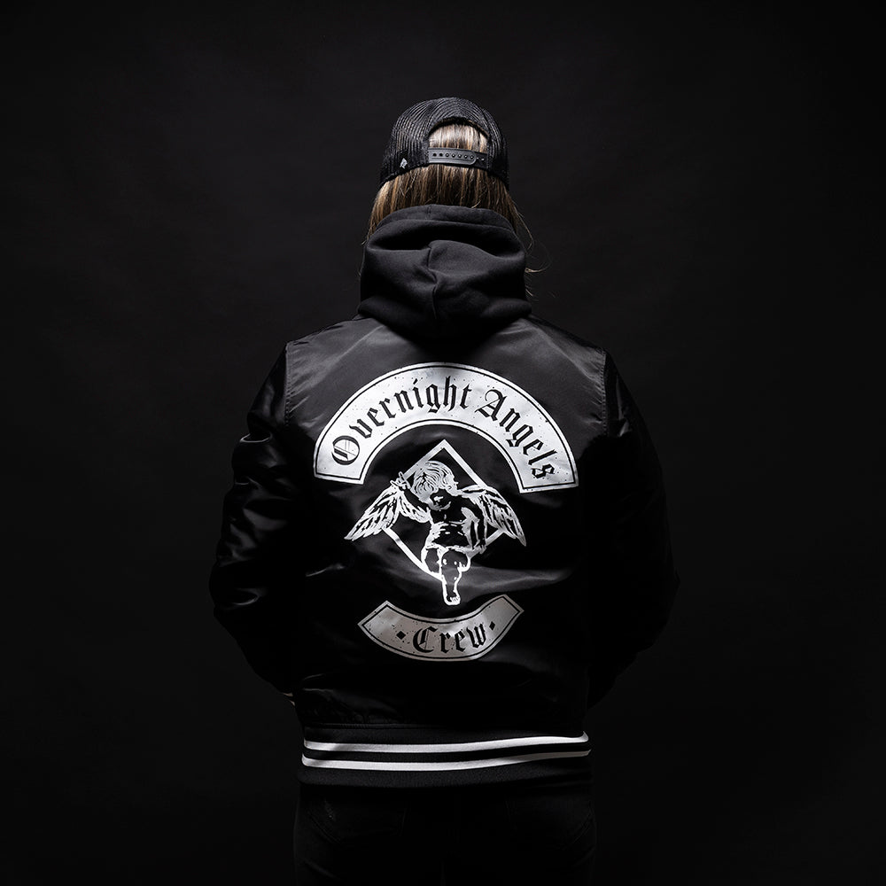 Crew College Unisex Jacket - Black - Overnight Angels Crew