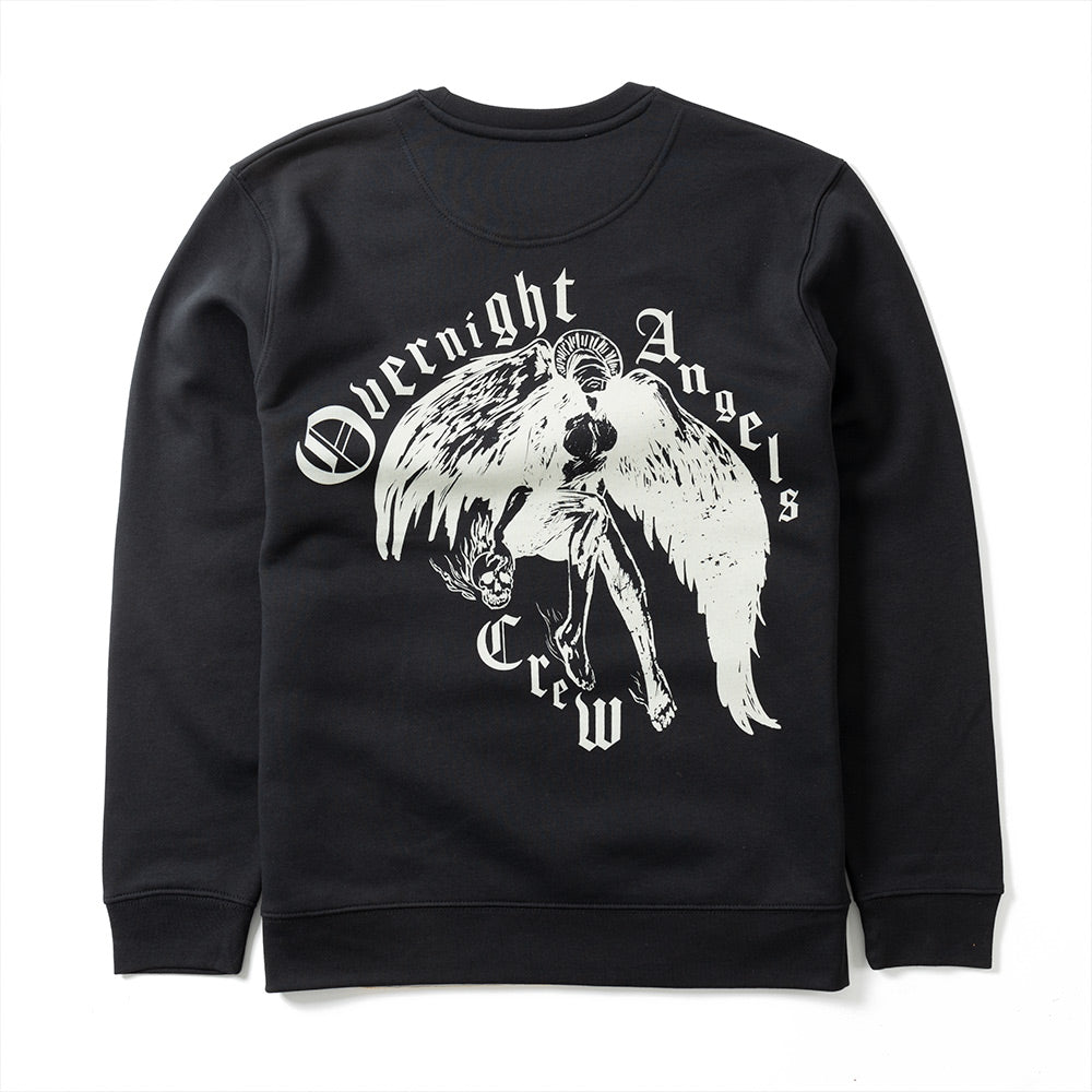 Santa Muerte Angel Back Print Unisex Sweater - Overnight Angels Crew